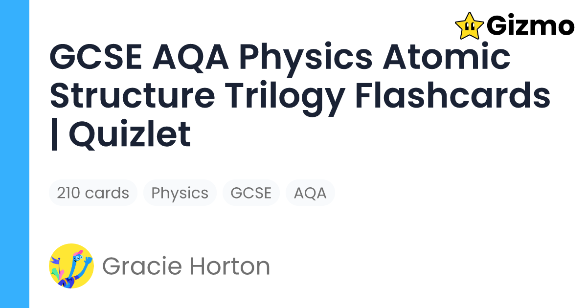 Gcse Aqa Physics Atomic Structure Trilogy | Flashcards