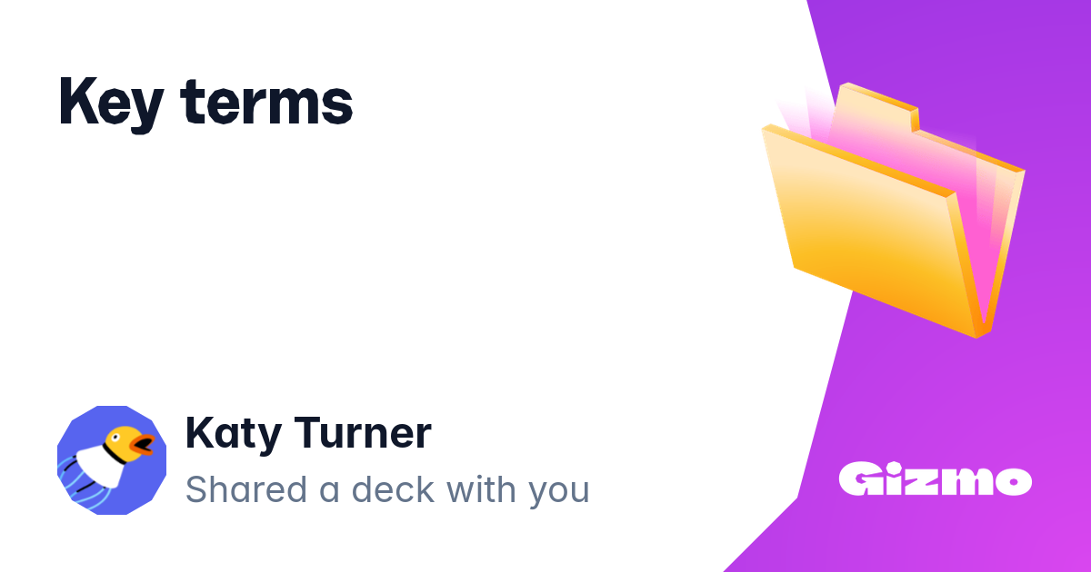 Key Terms | Flashcards