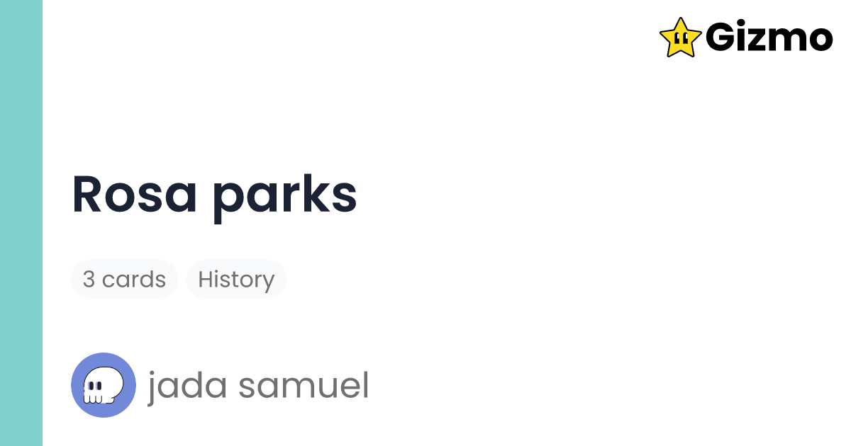 Rosa Parks | Flashcards