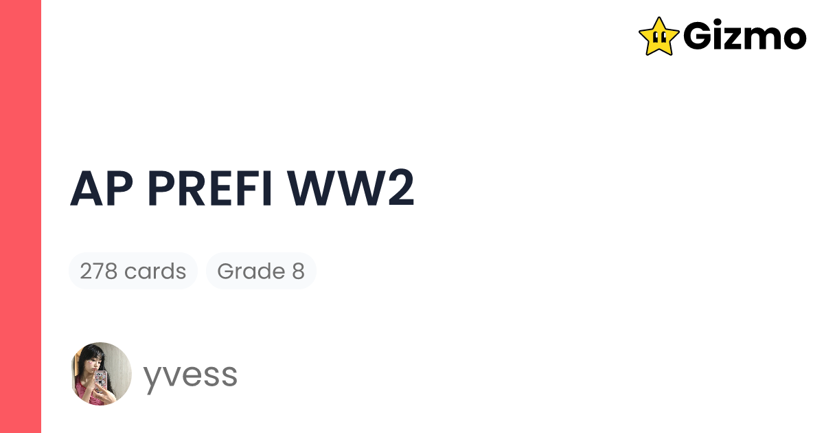Ap Prefi Ww2 | Flashcards