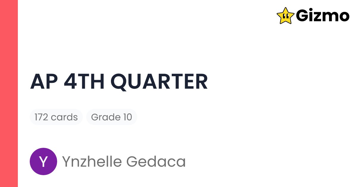 Ap 4th Quarter | Flashcards