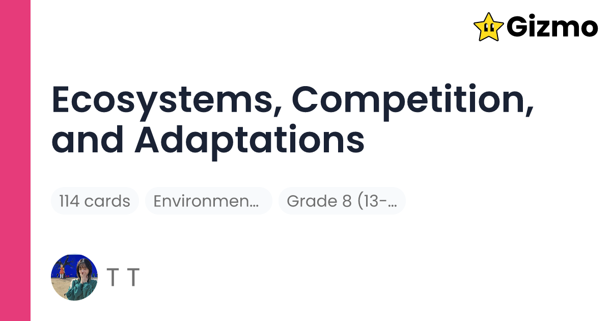 Ecosystems, Competition, and Adaptations | Flashcards