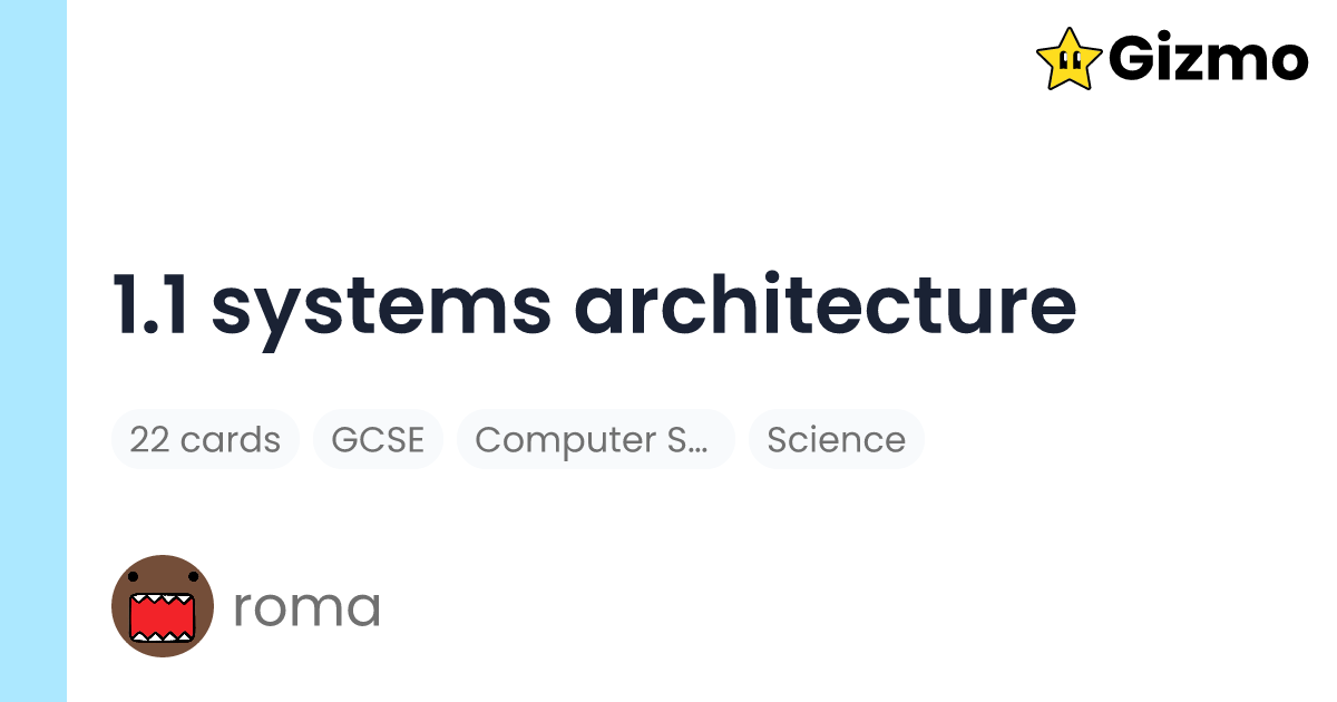 1.1 Systems Architecture | Flashcards