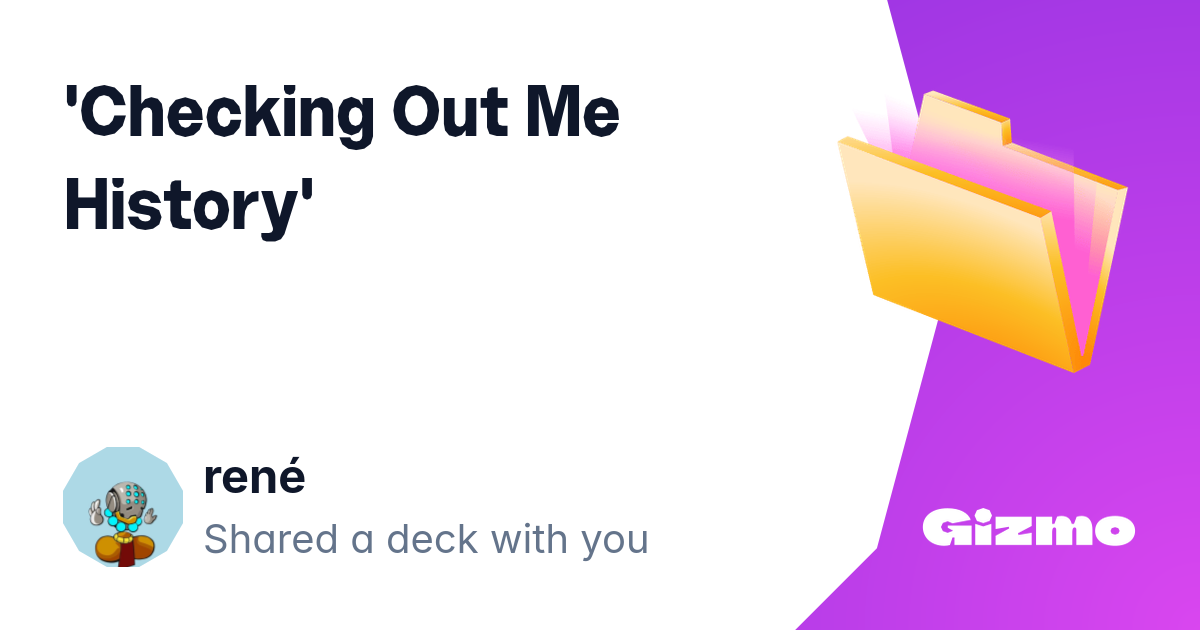 'checking Out Me History' | Flashcards