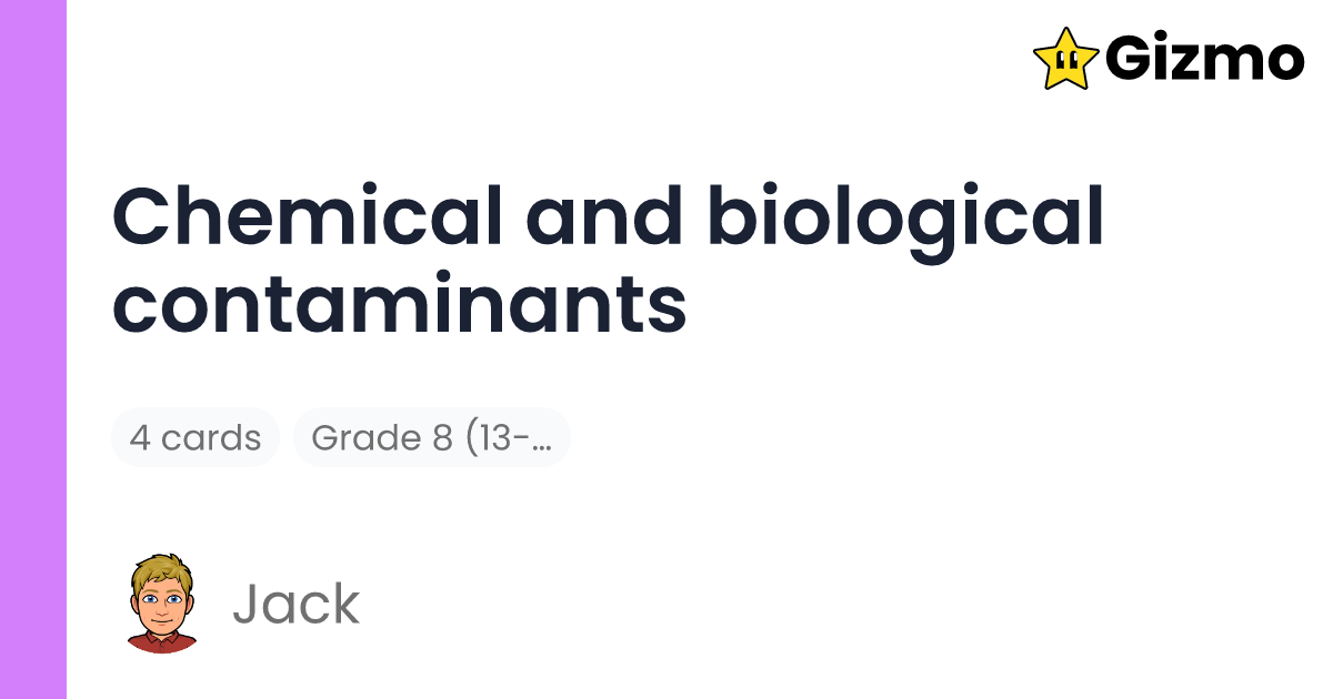 Chemical and Biological Contaminants | Flashcards
