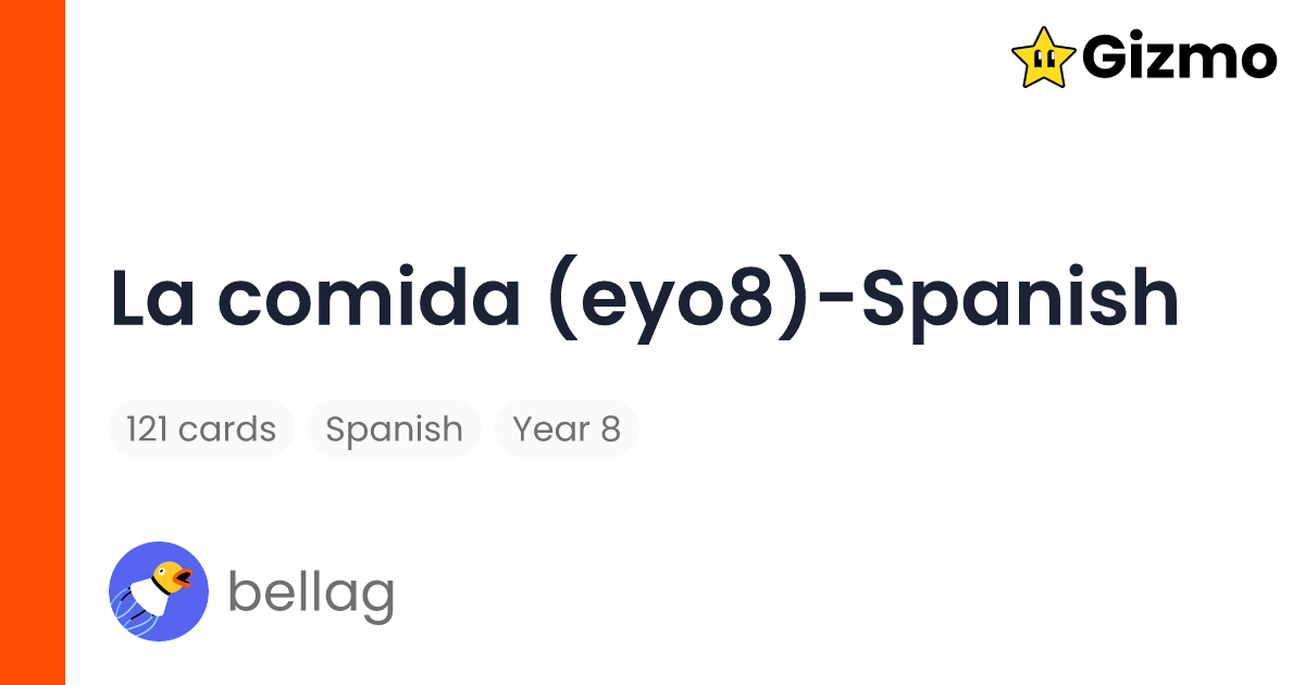 La Comida (eyo8)-spanish | Flashcards