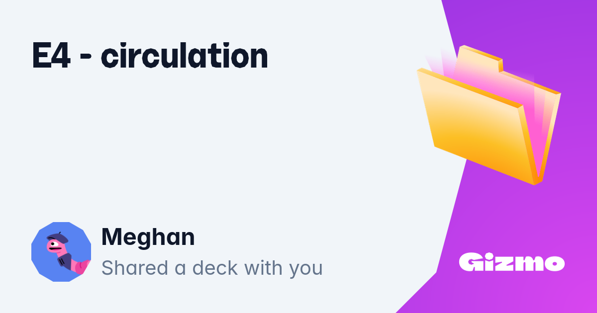 E4 - Circulation | Flashcards