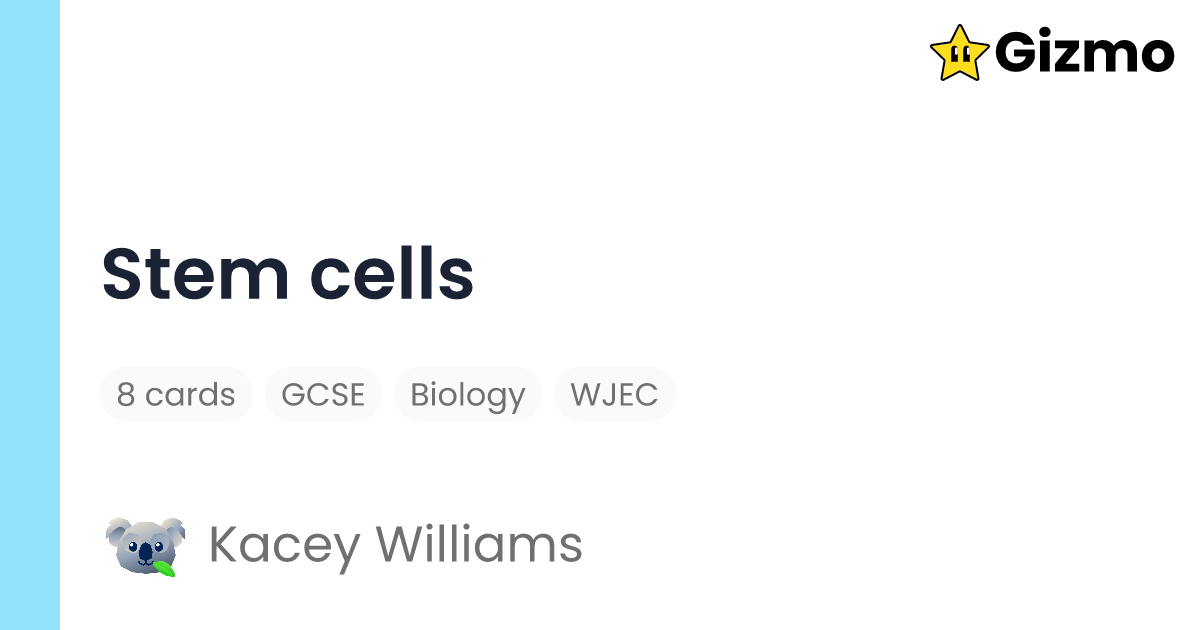 Stem Cells | Flashcards