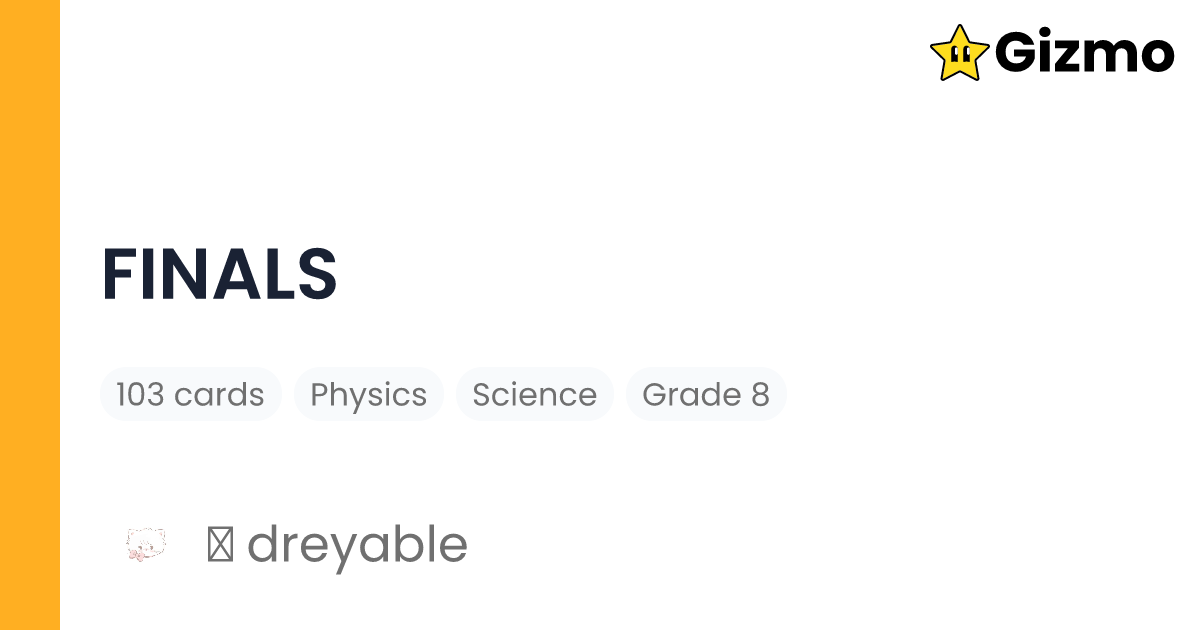 Finals | Flashcards