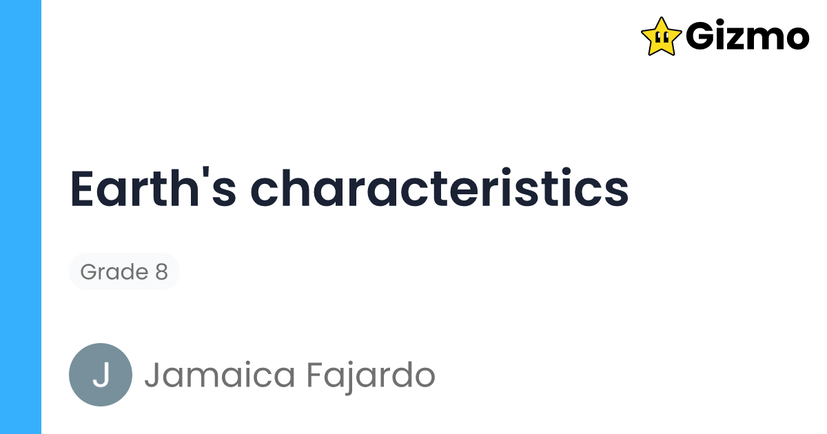 Earth's Characteristics | Flashcards