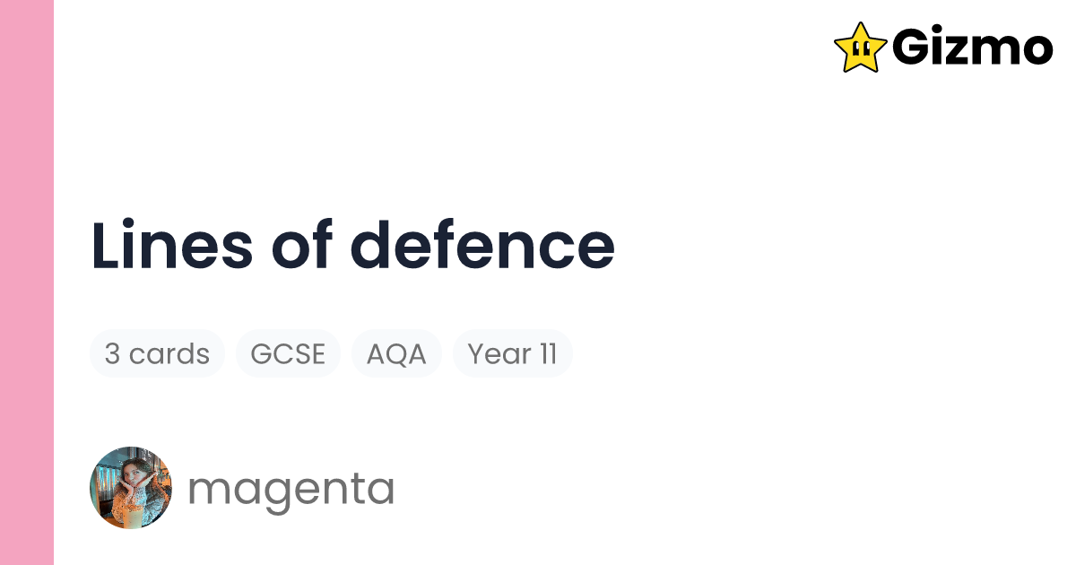 Lines Of Defence | Flashcards