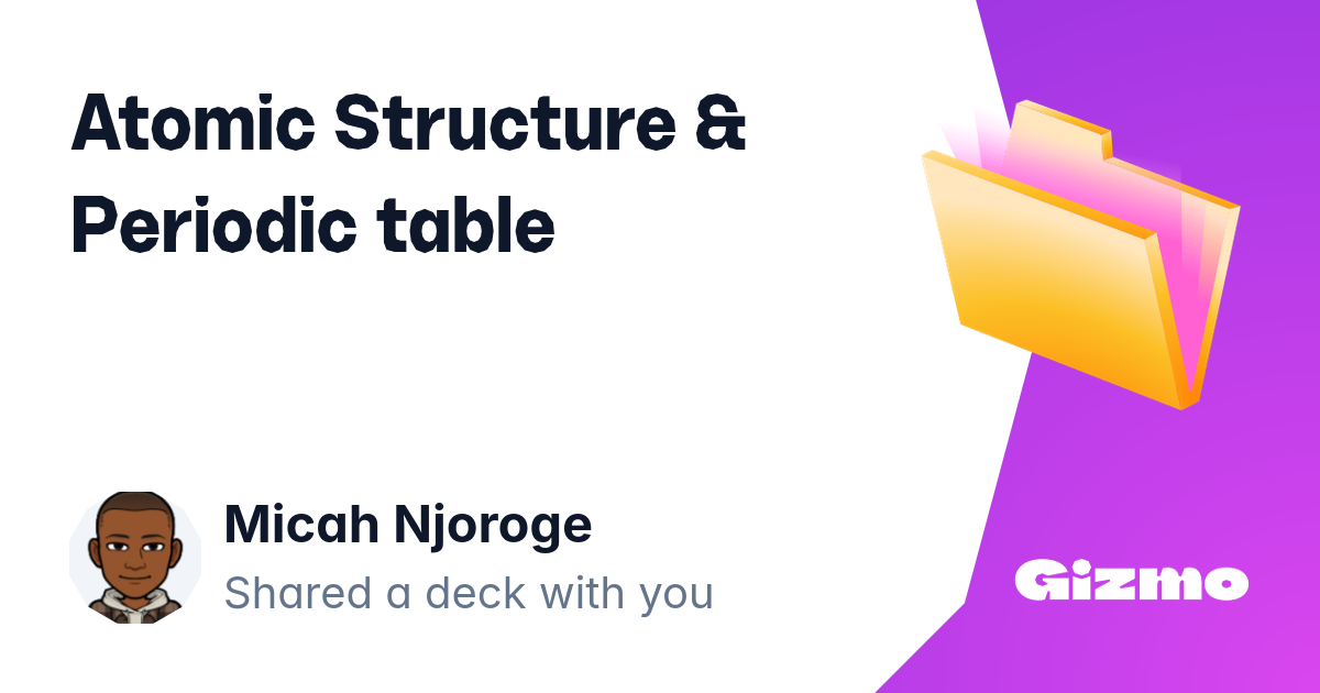 Atomic Structure & Periodic Table | Flashcards