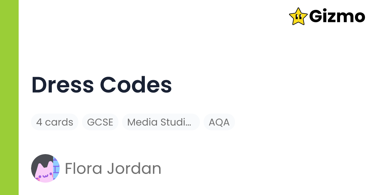 Dress Codes | Flashcards