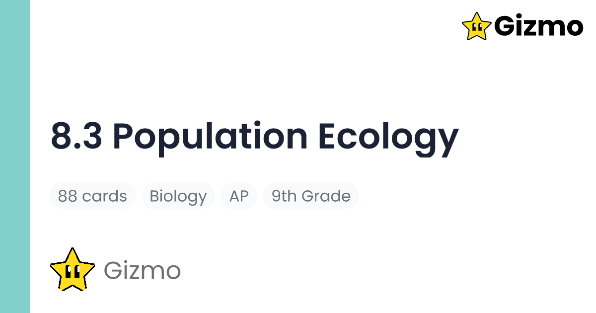 8.3 Population Ecology | Flashcards