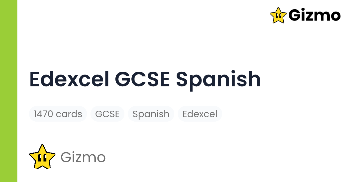 Edexcel Gcse Spanish | Flashcards