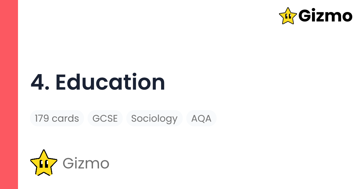 4. Education | Flashcards