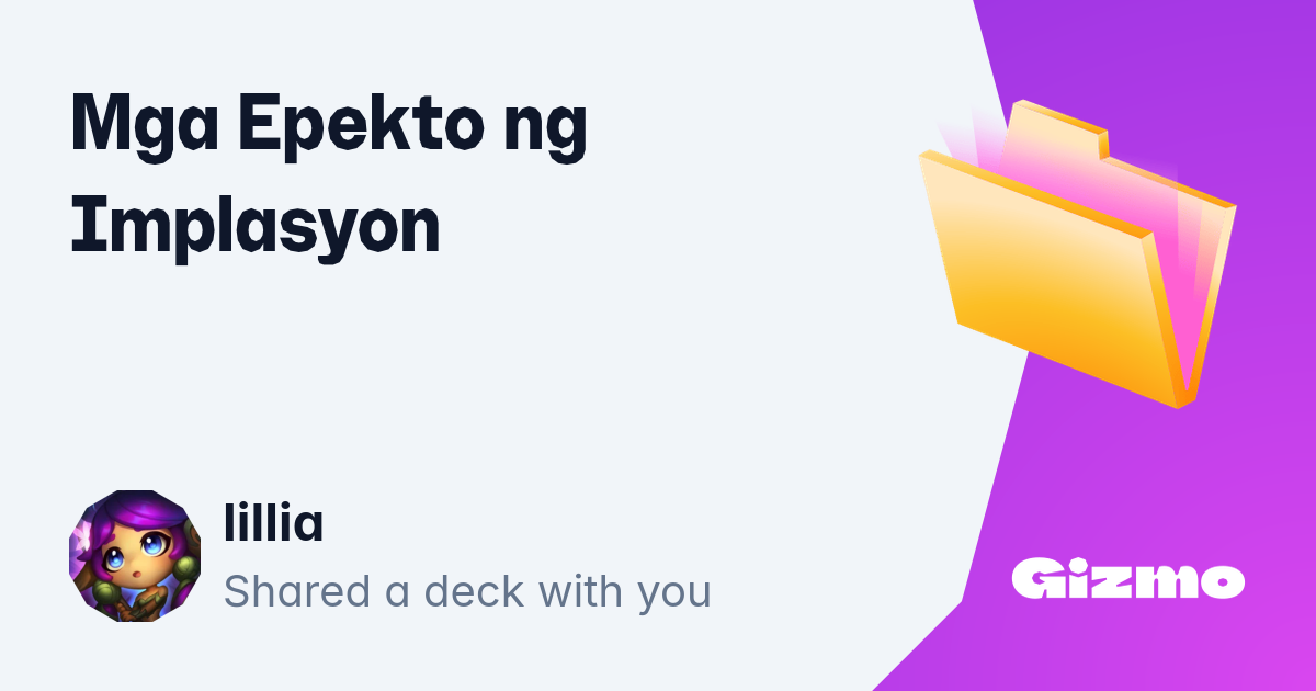 Mga Epekto Ng Implasyon | Flashcards