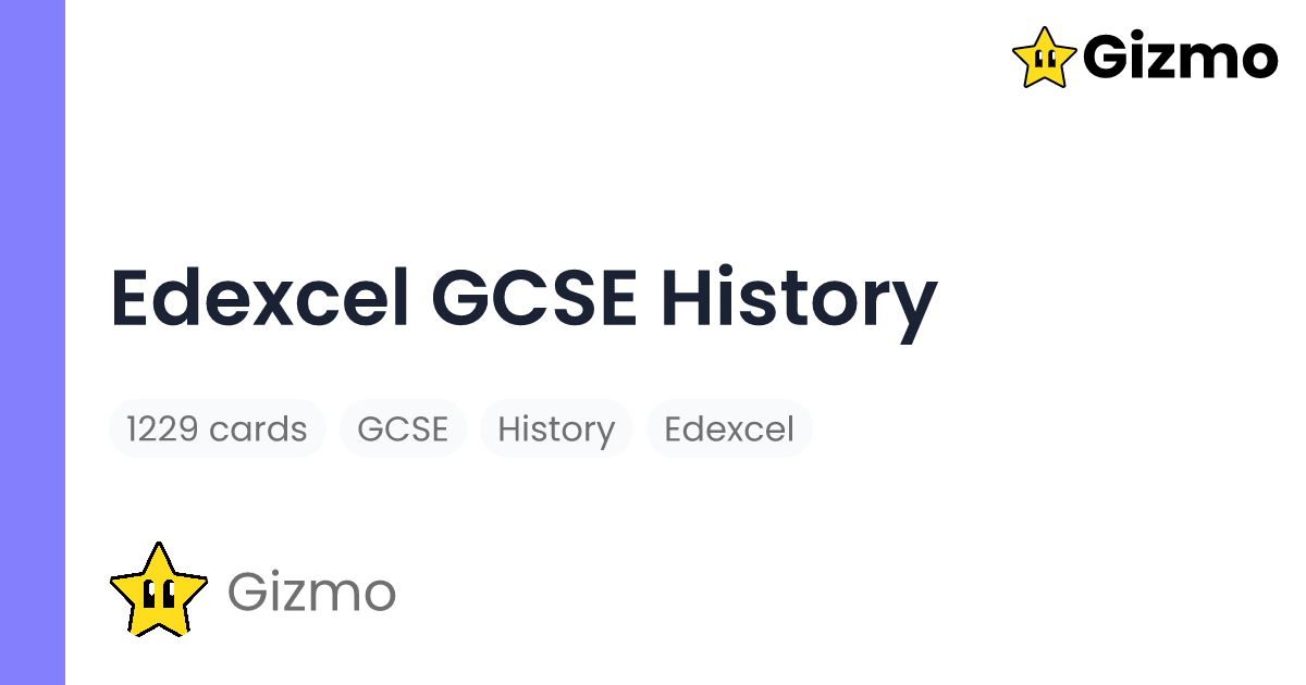 Edexcel Gcse History | Flashcards