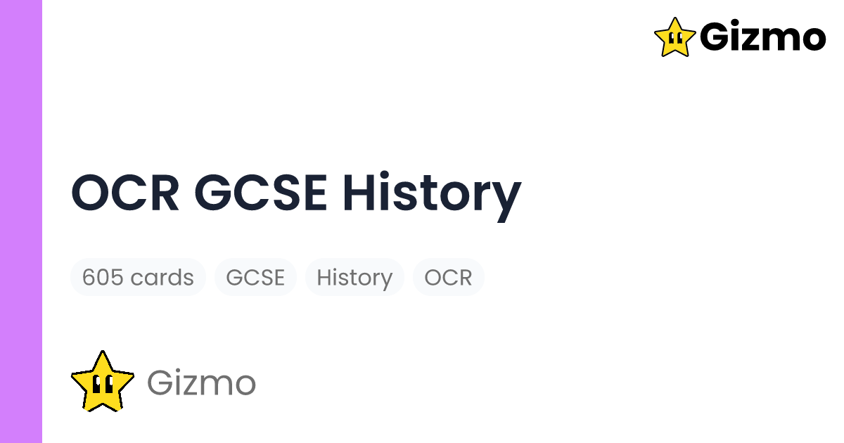Ocr Gcse History | Flashcards