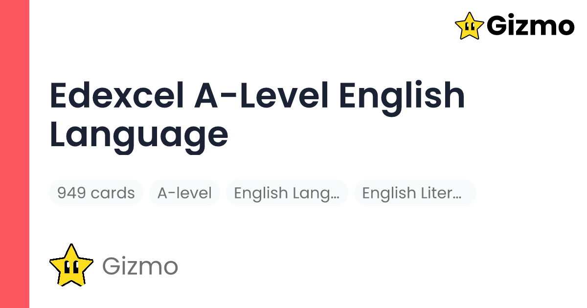 Edexcel A-level English Language | Flashcards