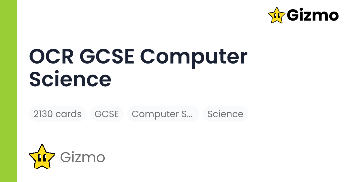 Ocr Gcse Computer Science | Flashcards