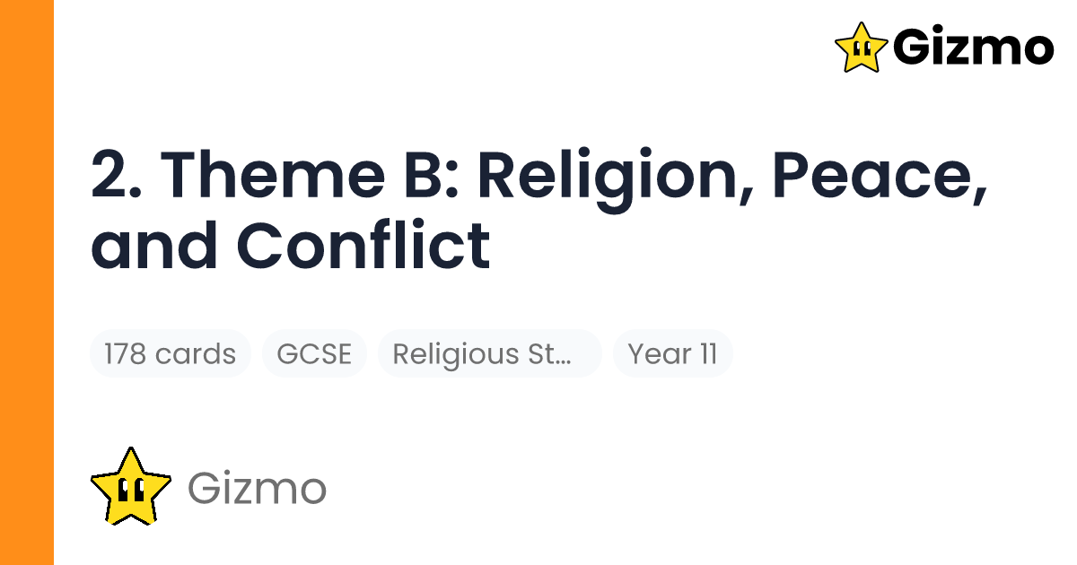 2. Theme B: Religion, Peace, and Conflict | Flashcards