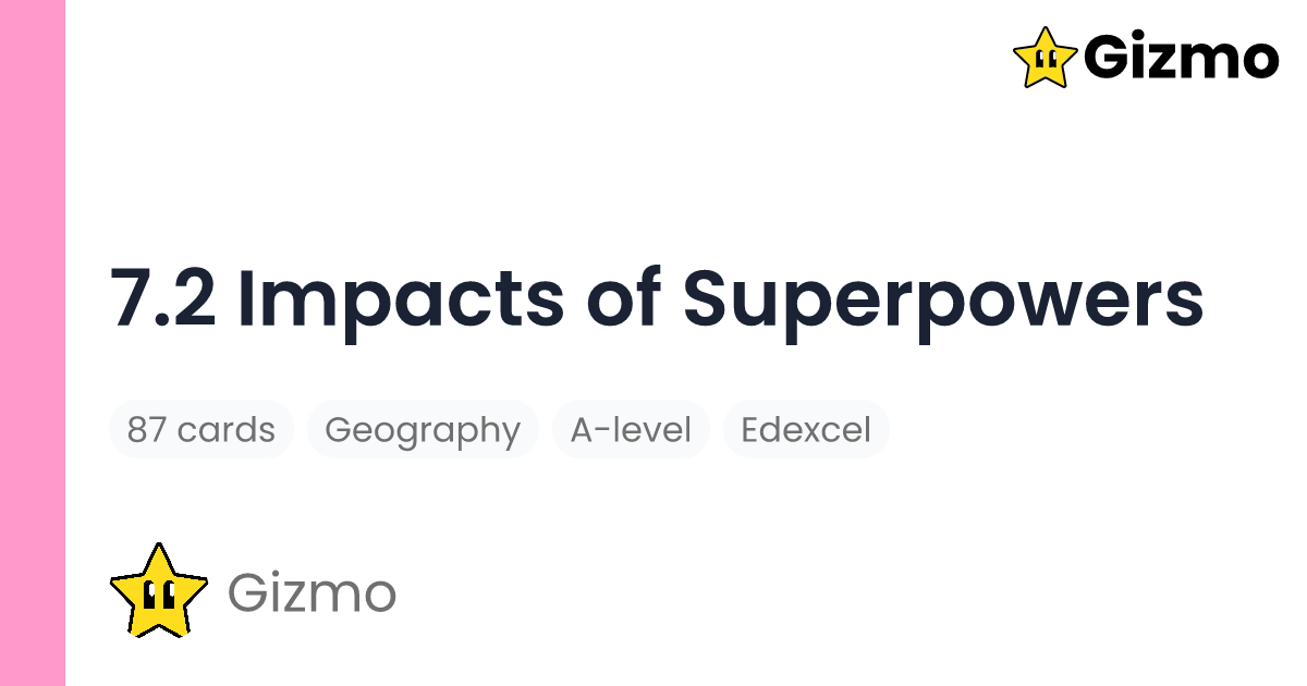 7.2 Impacts Of Superpowers | Flashcards