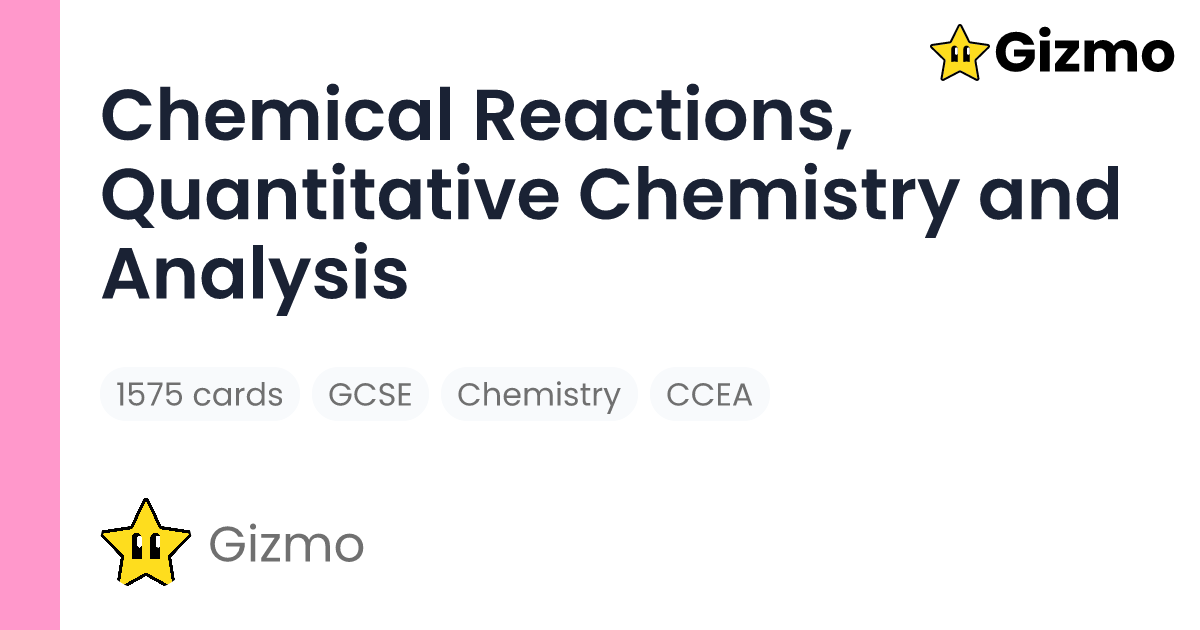 Unit 1: Structures, Trends, Chemical Reactions, Quantitative Chemistry ...