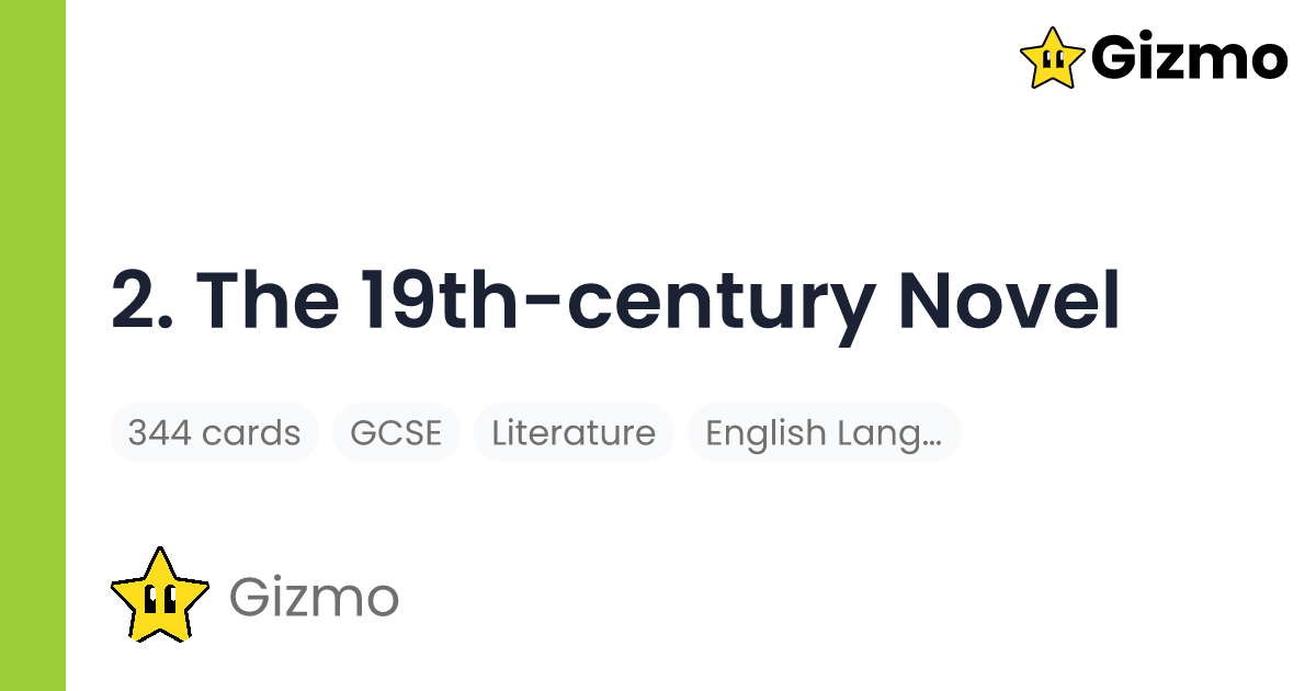 2. the 19th-century Novel | Flashcards