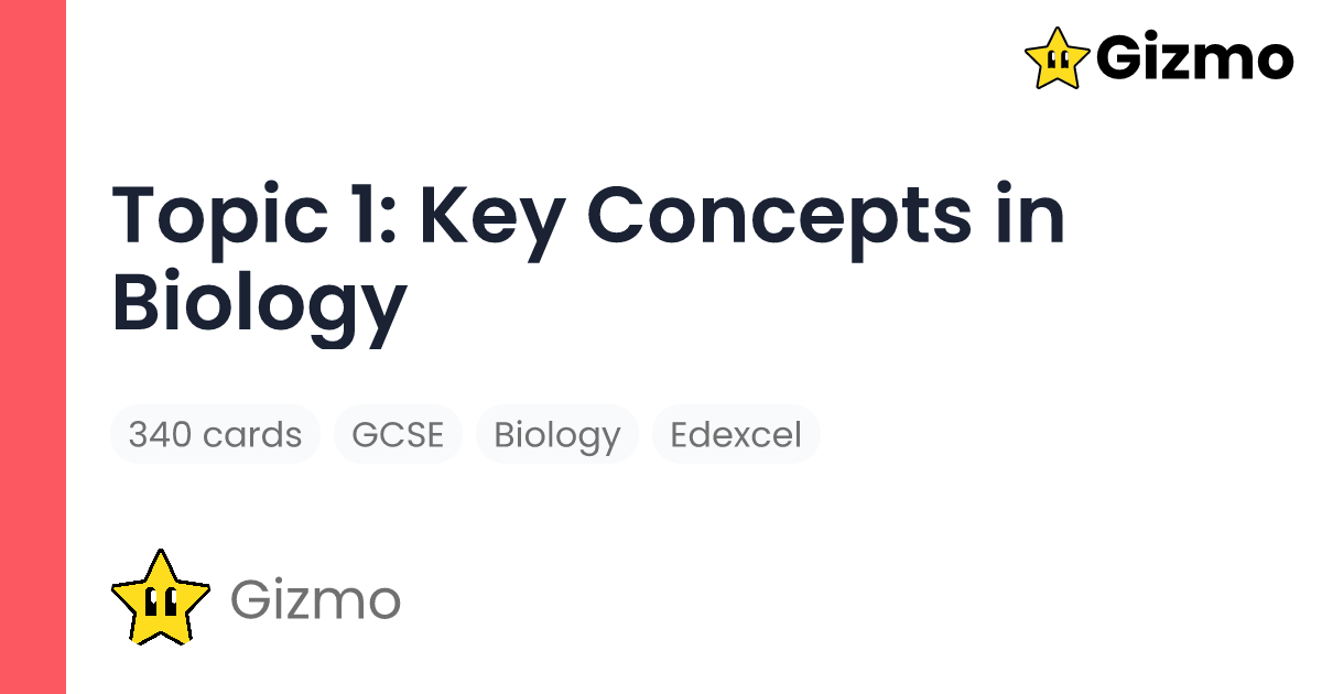 Topic 1: Key Concepts in Biology | Flashcards