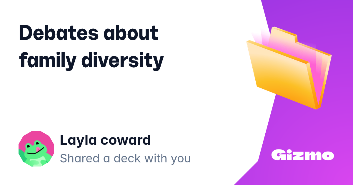 Debates About Family Diversity | Flashcards