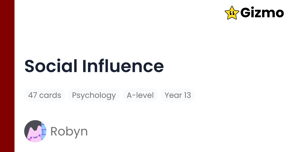 Social Influence | Flashcards