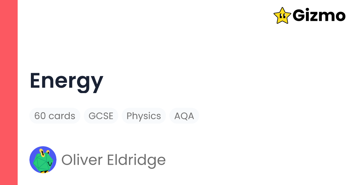 Energy | Flashcards