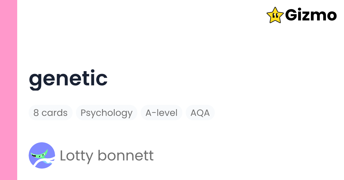 Genetic | Flashcards