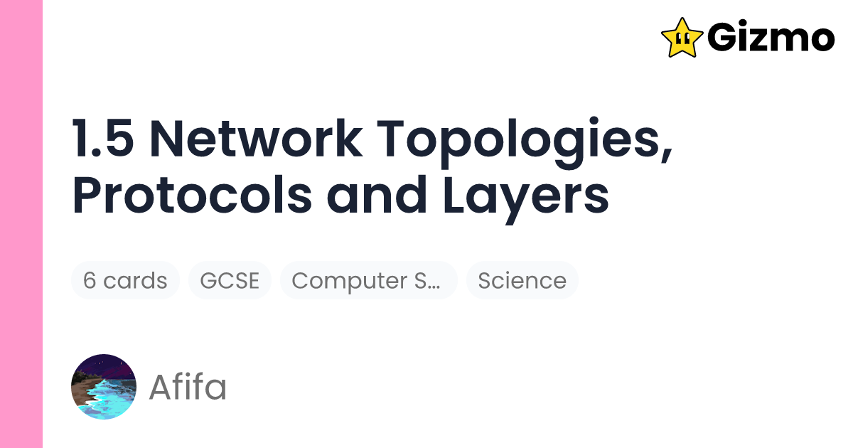 1.5 Network Topologies, Protocols and Layers | Flashcards