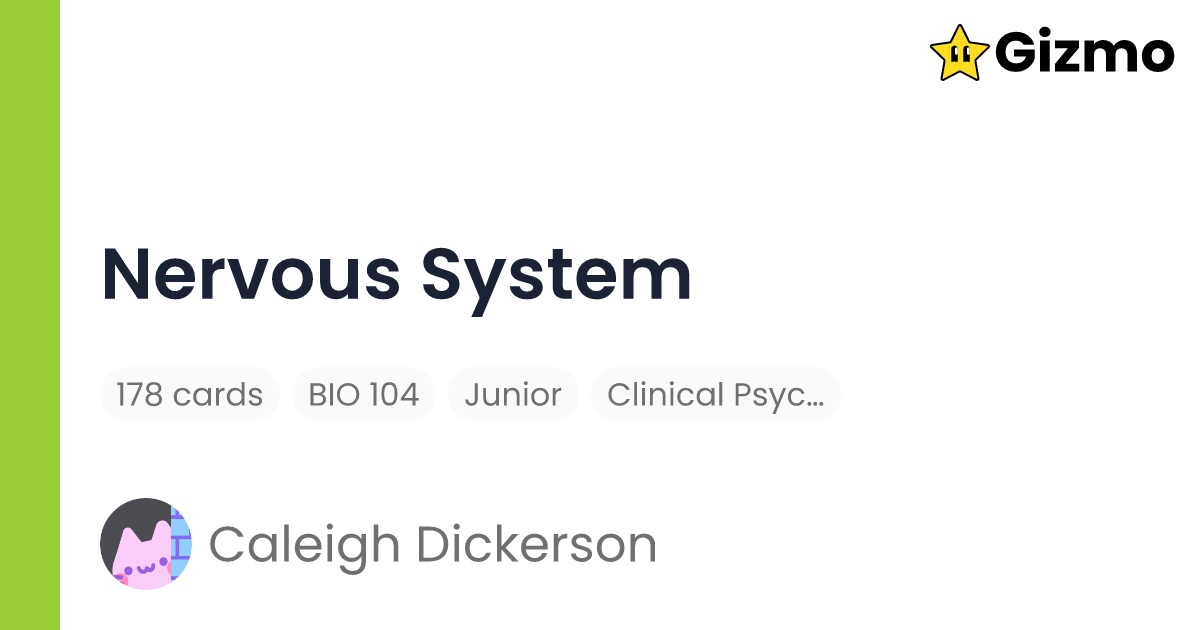 Nervous System | Flashcards