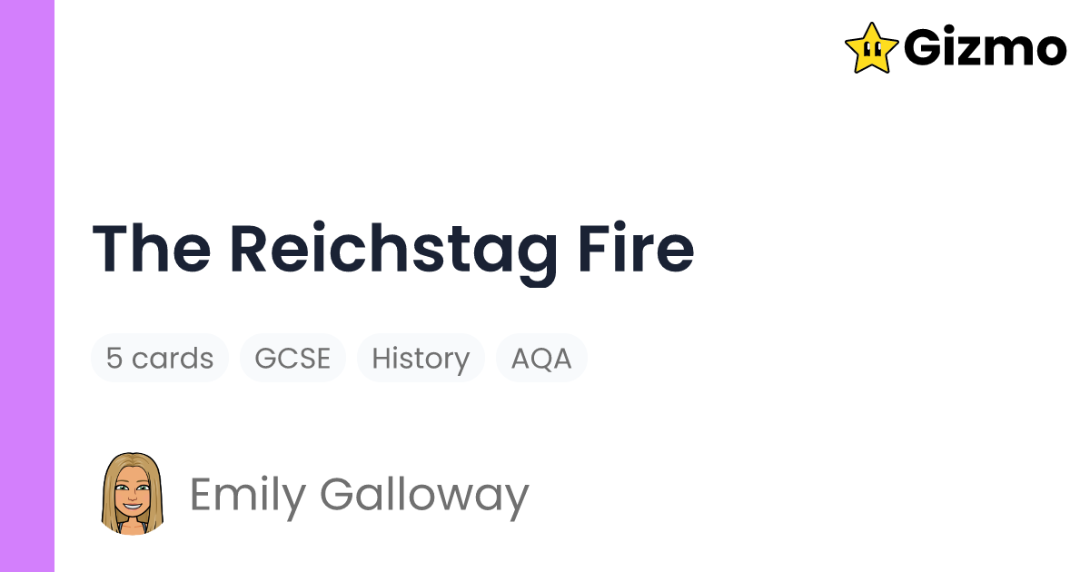 The Reichstag Fire | Flashcards