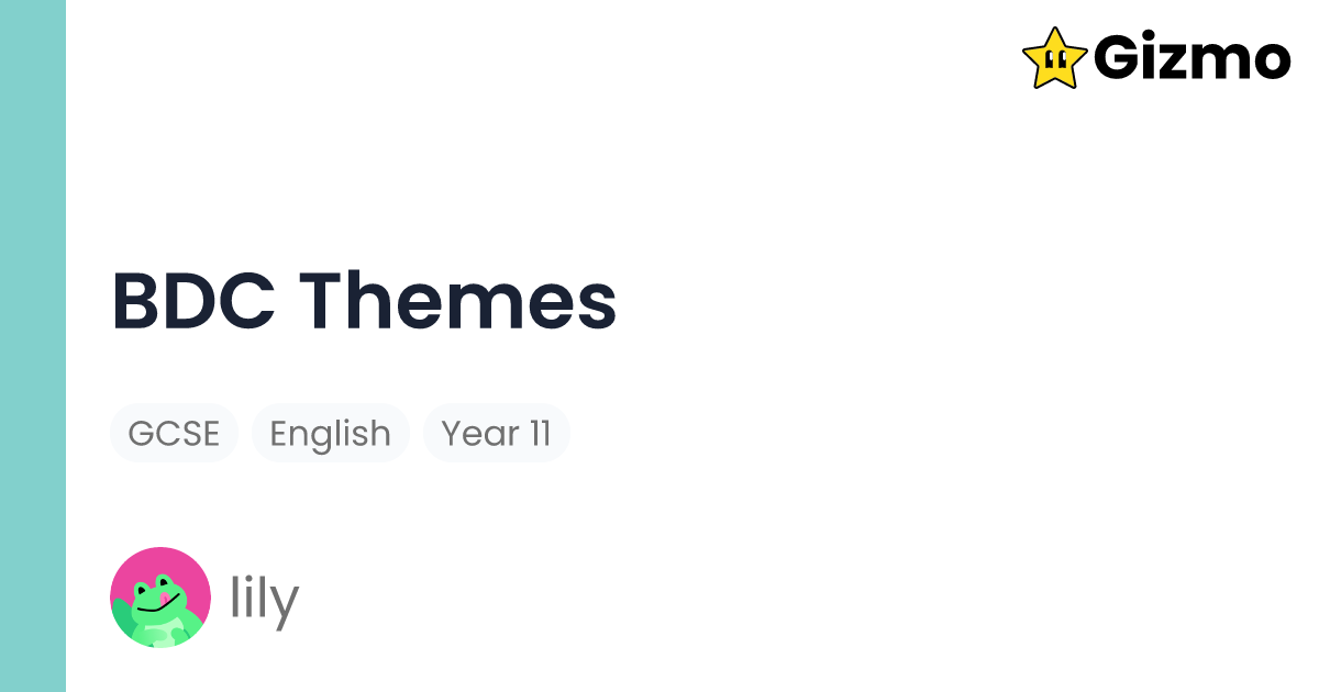 Bdc Themes | Flashcards