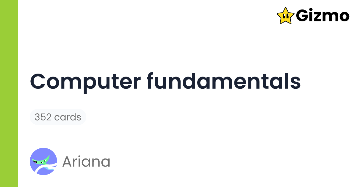 Computer Fundamentals | Flashcards
