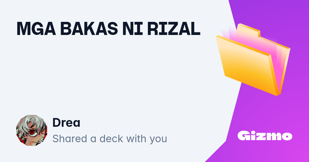 Mga Bakas Ni Rizal | Flashcards