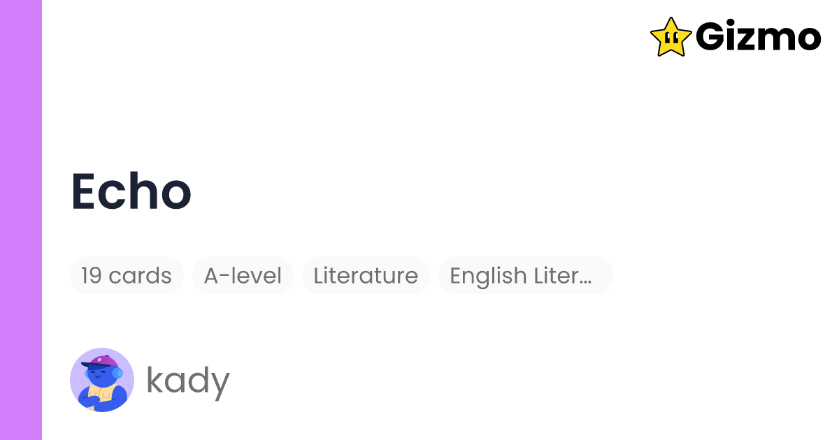 Echo | Flashcards