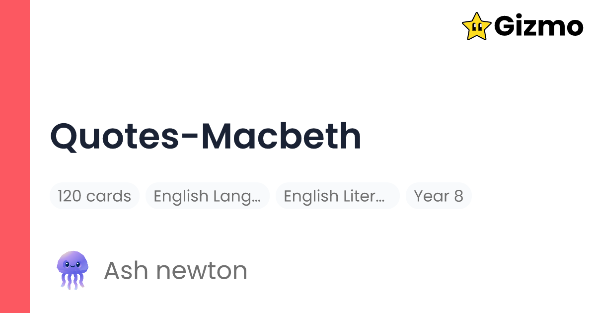 Quotes-macbeth | Flashcards