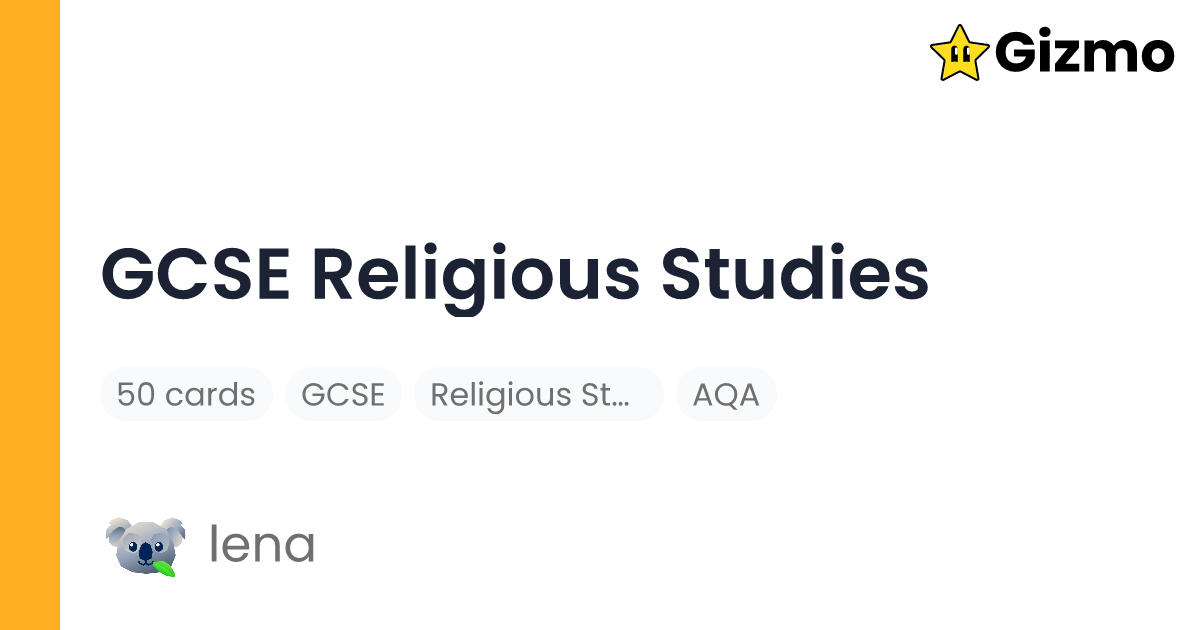 Gcse Religious Studies | Flashcards