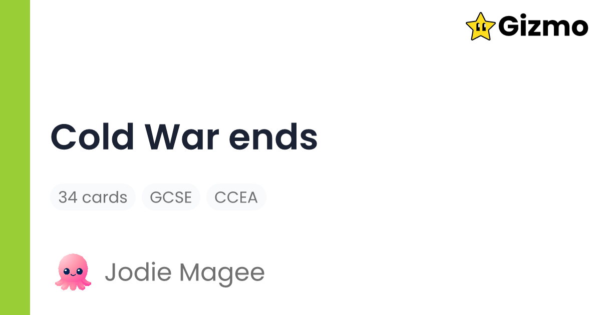 Cold War Ends | Flashcards