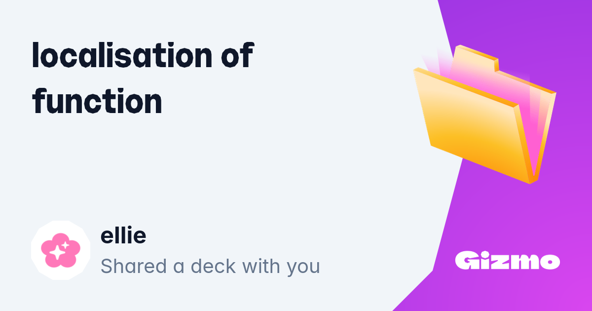 Localisation Of Function | Flashcards