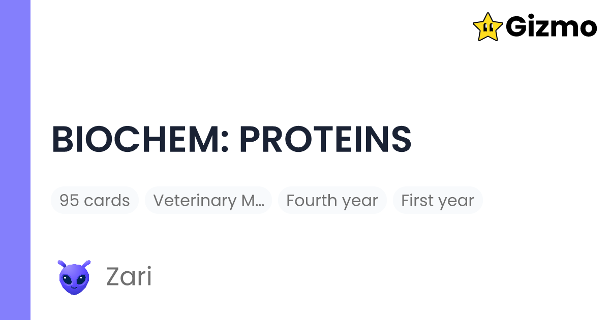 Biochem: Proteins | Flashcards