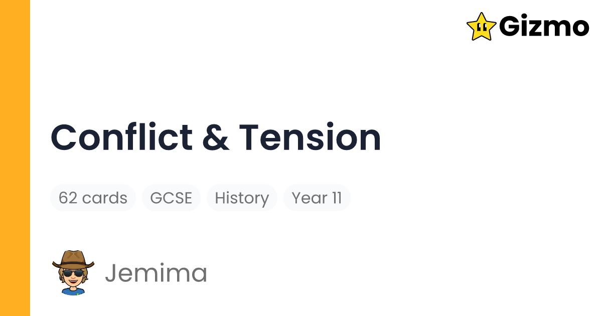 Conflict & Tension | Flashcards