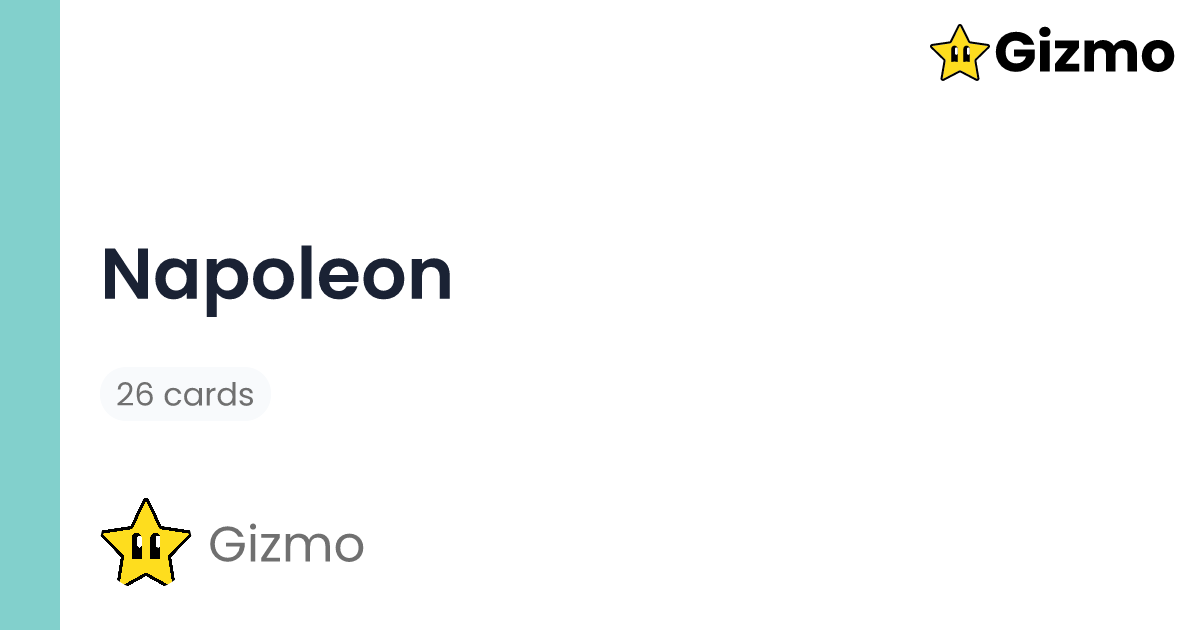Napoleon | Flashcards