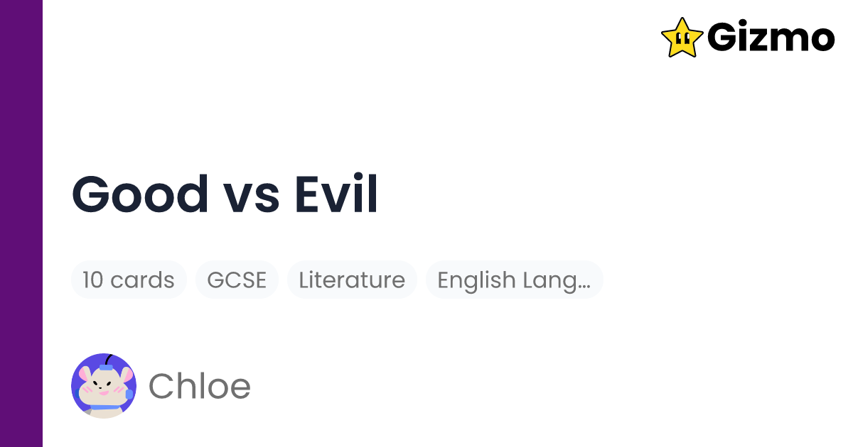 Good Vs Evil | Flashcards