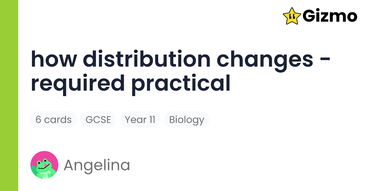 How Distribution Changes - Required Practical | Flashcards